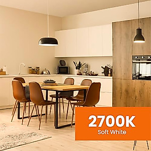 Feit Electric A19 LED Light Filament Bulb, 100W Equivalent, Dimmable, E26 Base, 2700K Soft White, Vintage Edison Clear Glass Light Bulb for Home, Office, 13-Year Lifetime, A100CL927CA/FIL/2/4, 8 Pack