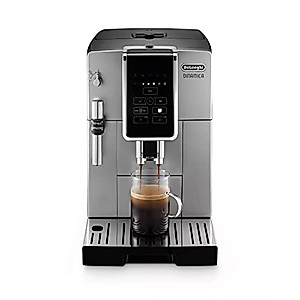De'Longhi Dinamica Fully Automatic Coffee and Espresso Machine with Premium Adjustable Frother, Stainless Steel, ECAM35025SB