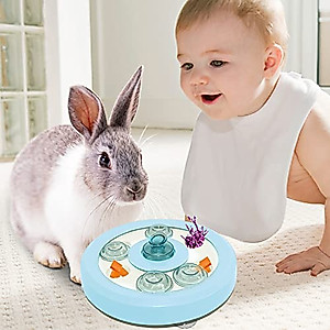 kathson Rabbit Foraging Toy Interactive Puzzle Slow Feeder Puppy Treat Dispenser for IQ Traning & Mental Enrichment Funny Feeding Fun Game Toy for Bunny Ferret Chinchilas Dog Cat
