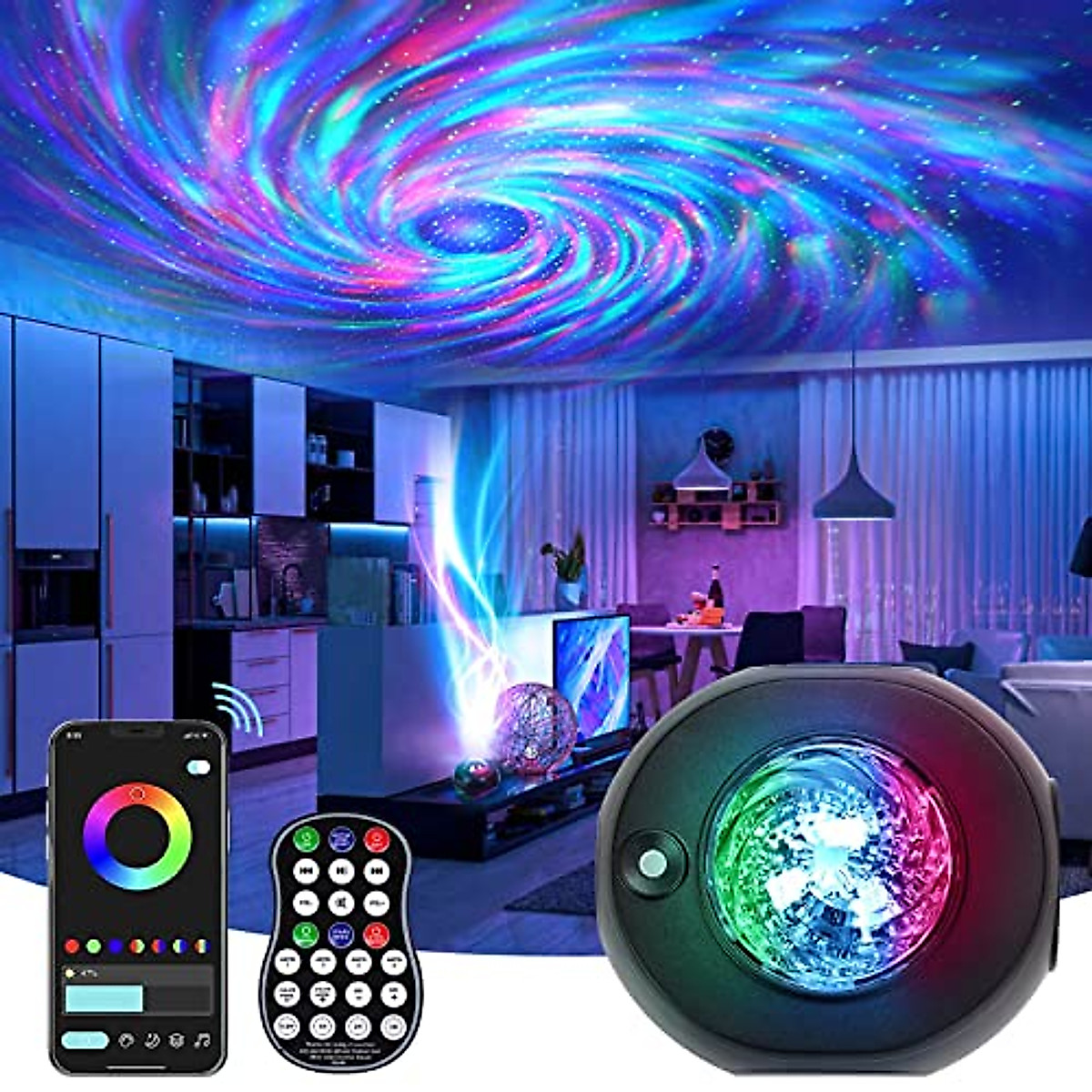 Nezylaf Galaxy Light Projector – Bedtime & Party Starry Sky Decor