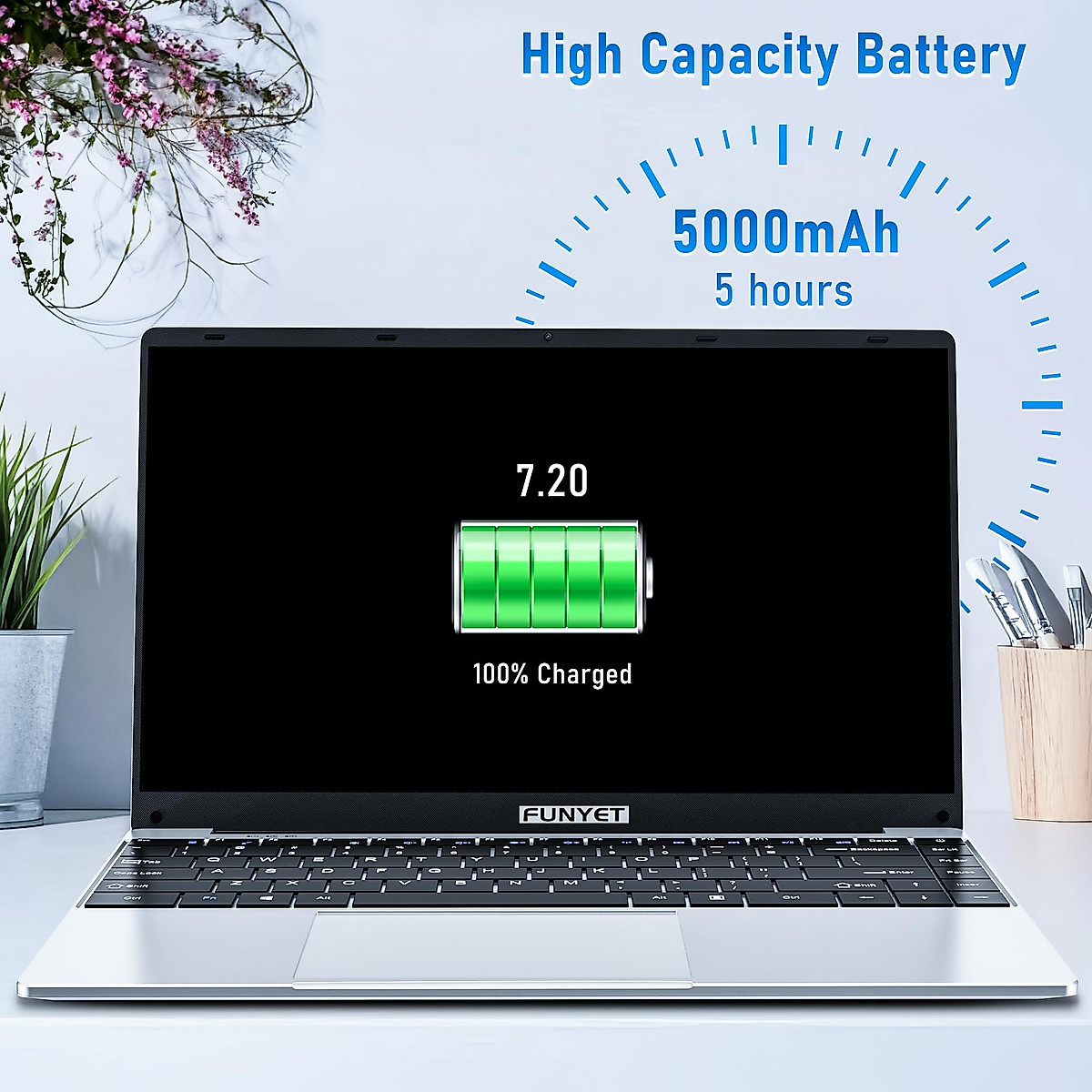 FUNYET 14 Inch Gaming Laptop, Laptop Computer 2025 Windows 11 Pro, 8GB RAM 256GB SSD, Intel 11th Gen N5095 Processor(up to 2.9 GHz), FHD 1920 x 1080