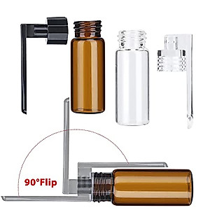 Portable Mini Spice Storage Pepper Shaker Bottle with Spoon (4 Pack),Bottle for Outdoor Camping Travel