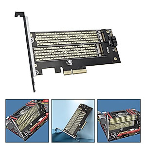 DIKACA Computer Adapter X for Dual-Bay B- I- and -Slot Express Hard Dual- Ssd Drive E I M-Key I-e Slot Bay Converter Ie State Adapter B-Key M M- Motherboard to Key Hard Drive Ssd Hard Drive Ssd