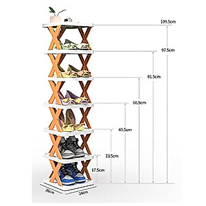 Tyewmiy Free Standing Shoe Racks Shoe Rack, Household Multilayer Simple Multi-Layer Shoe Cabinet, Storing Artifact, Space Saving Shoe Rack (Size : 24cm*26cm*17.5cm)