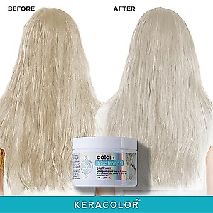 Keracolor Color + Treatment PLATINUM - Highly Pigmented Semi-Permanent Color Masque for Vibrant, Hydrated Hair, 11 Fl Oz