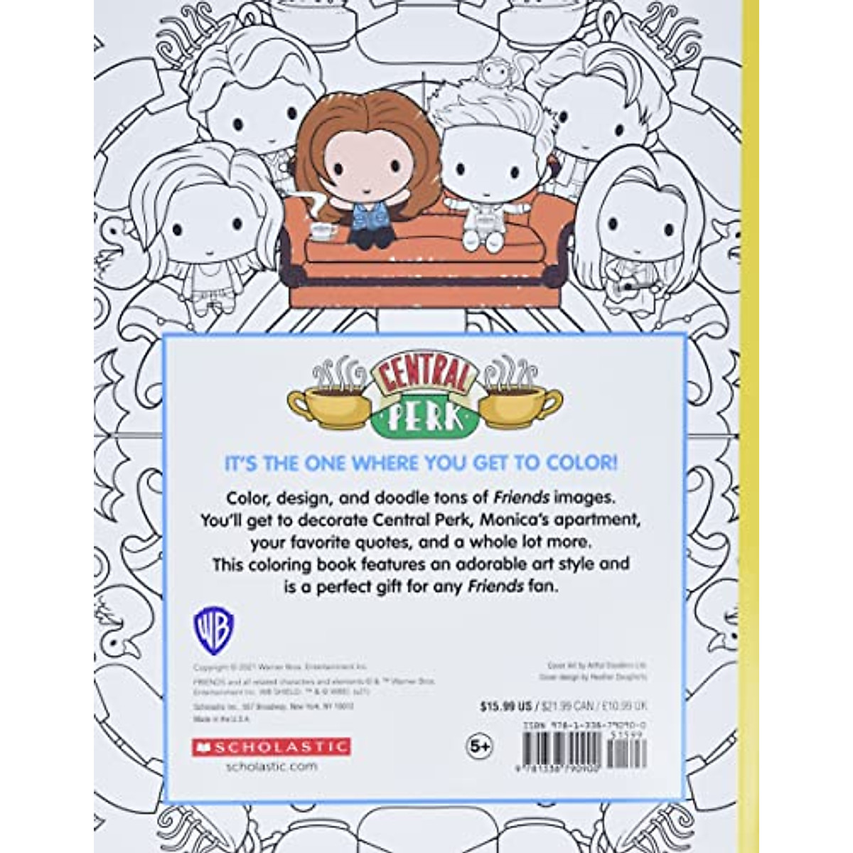 The Official Friends Coloring Book: The One with 100 Images to Color!