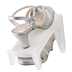 Iseto I-557 Shoe Holder, Space Saving Shoe Storage (Slim Type), Set of 5, White