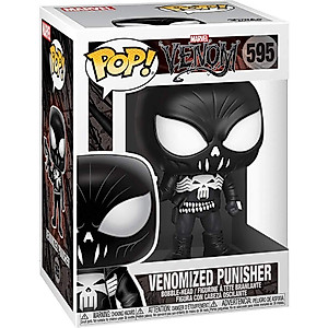 Marvel: Venom - Venomized Punisher Funko Pop! Vinyl Figure (Bundled with Compatible Pop Box Protector Case), Multicolored, 3.75 inches