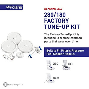 Polaris A49 180/280 Parts Tune Up Kit Compatible with Models 280, TR28P, 180 Pressure-Side Pool Cleaner, White