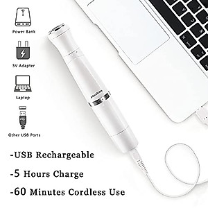 Zoushinn Electric Razor for Women, 4-in-1 USB Cordless Electric Shaver, IPX4 Waterproof Wet & Dry Use Lady Bikini Pubic Hair Trimmer, Painless Eyebrow Trimmer and Facial Hair Removal, Body Razor