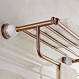 OMOONS Ceramic Towel Rack Double Towel Rack Towel Rack Bathroom Accessory