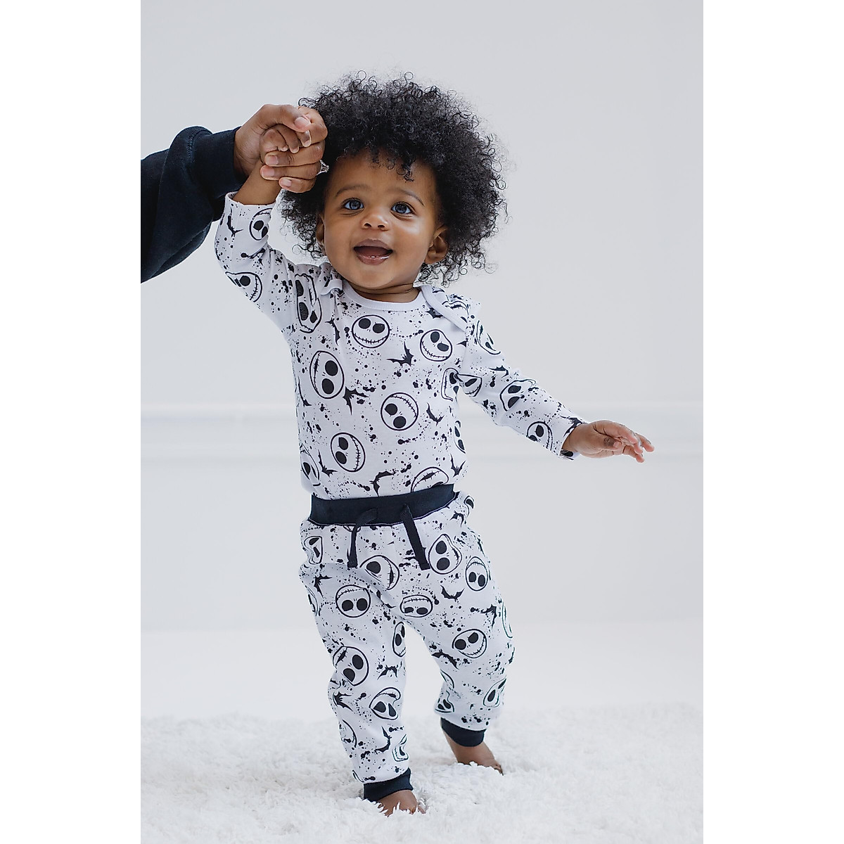 Disney Nightmare Before Christmas Jack Skellington Sally Newborn Baby Boys 3 Pack Jogger Pants Gray/White/Black 0-3 Months