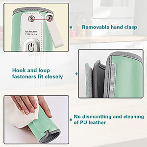 SOPEWOD Portable Bottle Warmer, USB Bottle Warmer for Breastmilk and Formula with LCD Display, Fast and Accurate Heating of Baby Bottle Warmer for Car and Travel(Green)