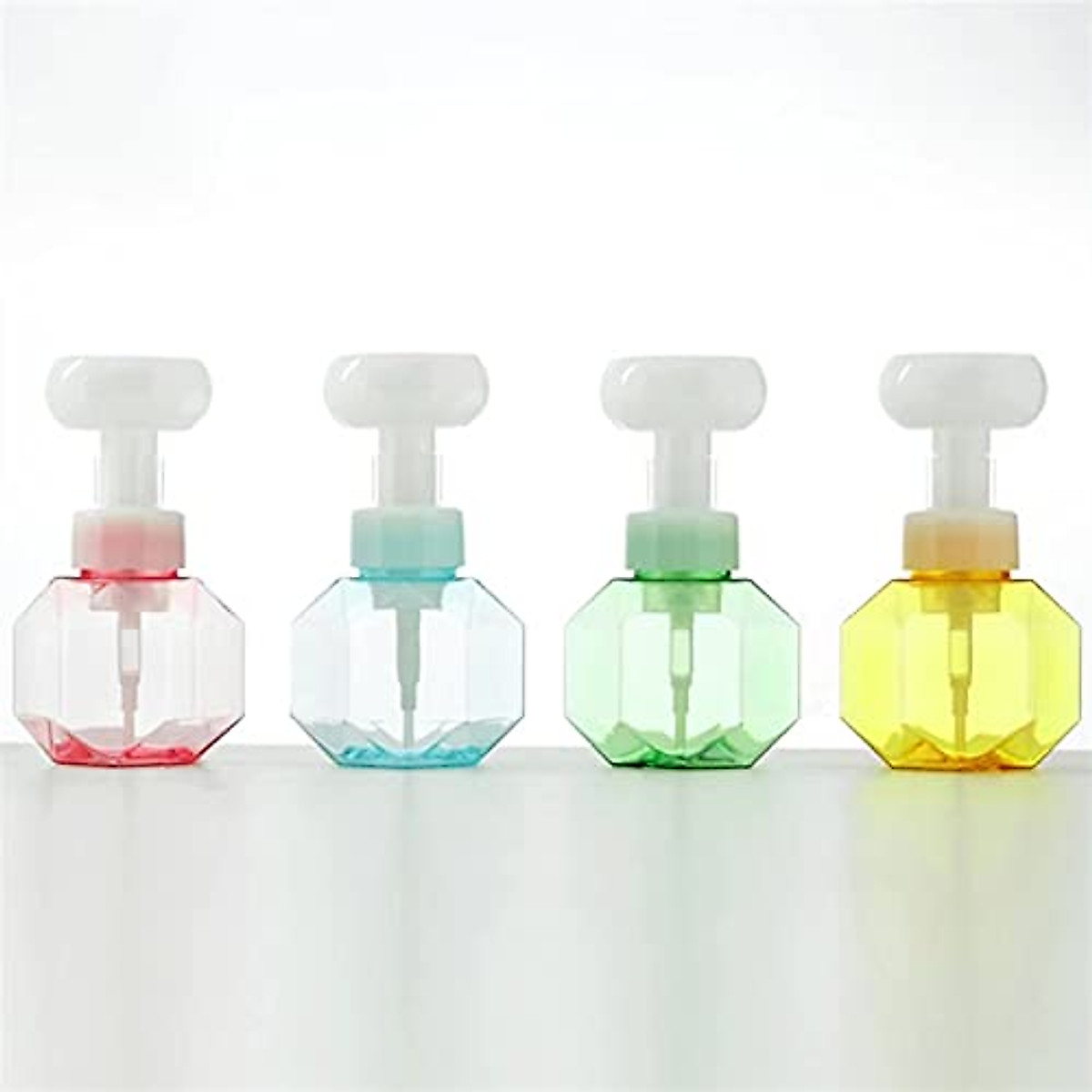 Soap Pump Dispenser 300ml Liquid Soap Dispenser Foaming Pump Flower Shape Foam Empty Bottle Plastic Clear Bottle Shower Gel Bathroom Products Bottles Dispenser (Color : Bigblue Mug)