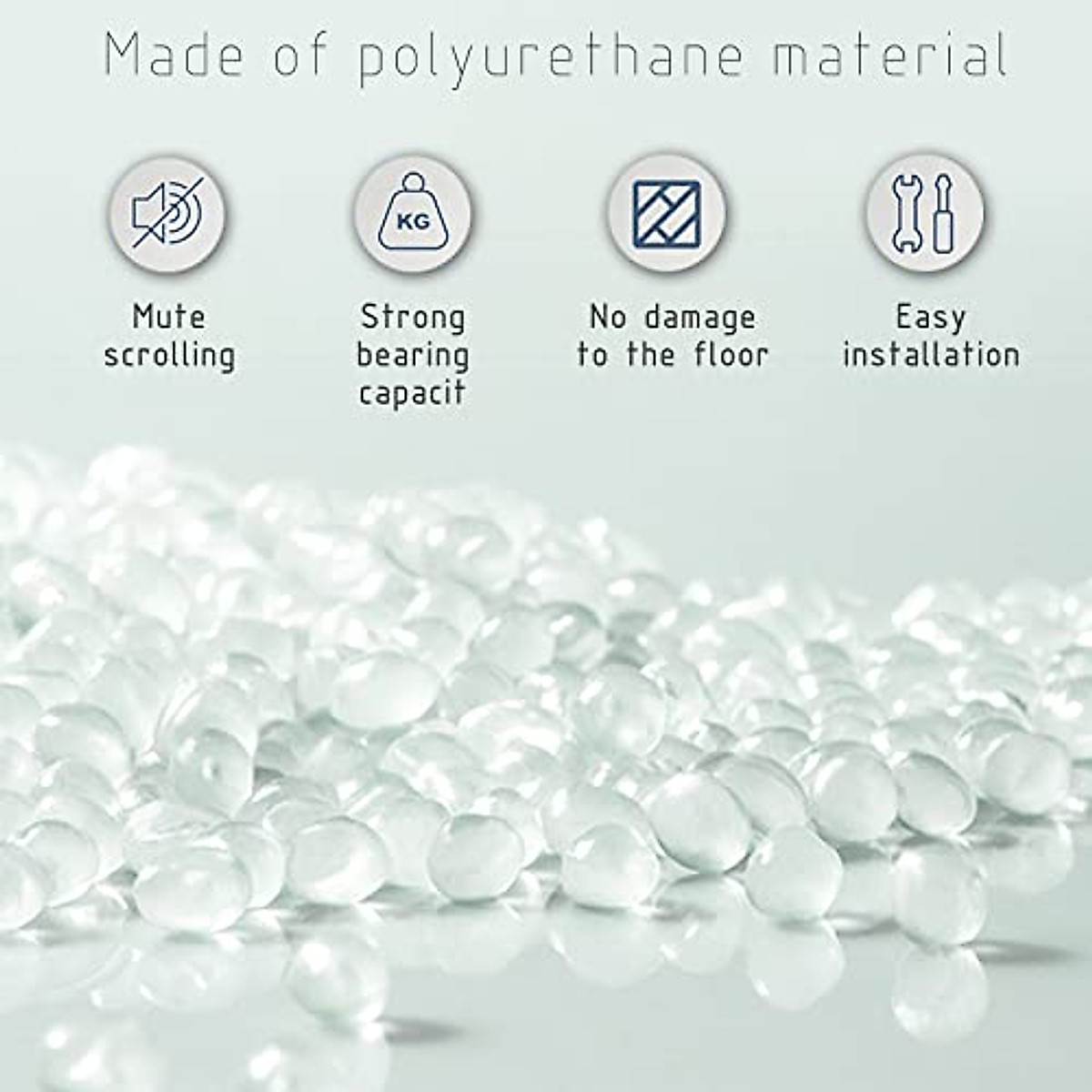 MR.FOAM Office Chair Wheel Replacement 3 Inch 1PC Change The Bad One Wheels for Office Chair Caster for