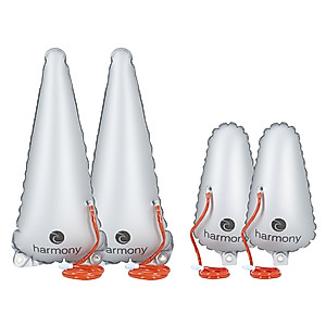 Harmony Gear Micro Flotation Set | Float Bags for Kayaks | Silver | Two Bow and Stern Bags | Universal Fit - 8-10 Foot Kayaks