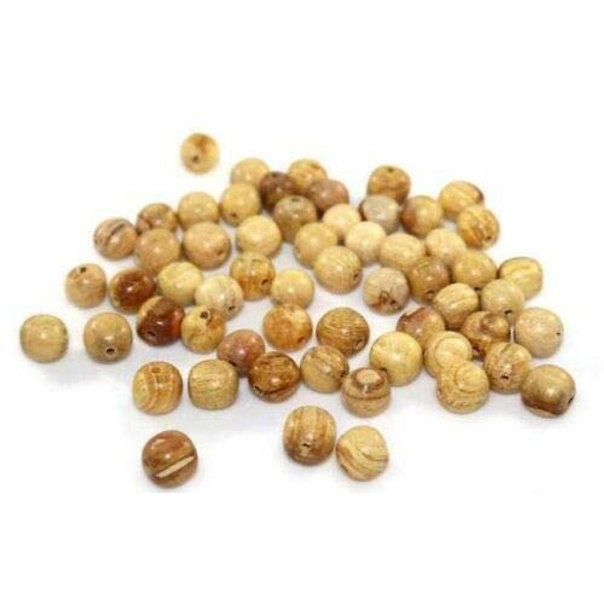 Palo Santo Round Prayer Beads 9mm Average for Japa Mala. Pack (50 Units)