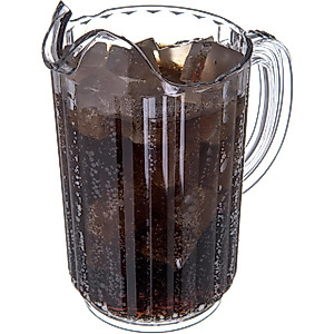 Carlisle FoodService Products Clear Pitcher Tall Pitcher, Plastic Pitcher for Restaurants, Catering, Kitchens, Plastic, 32 Ounces, Clear