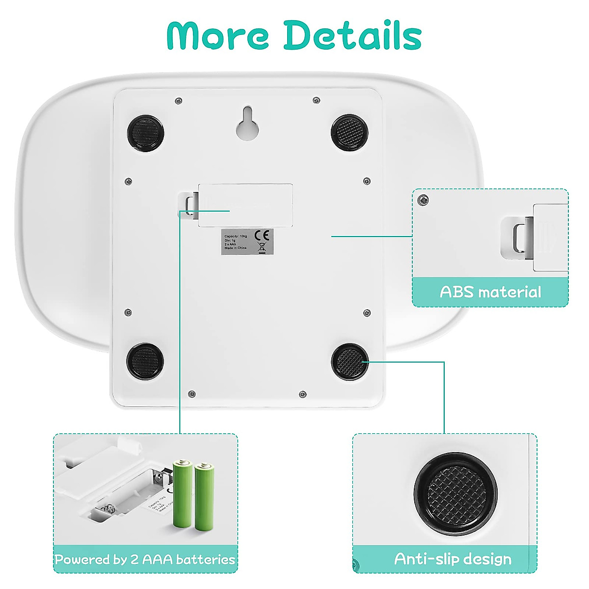 Digital Pet Scale, Puppy Scales for Weighing, Newborn Puppy Whelping Supplies, Accurate Small Animal Scale for Puppies/Kitten/Dog/Cat/Hedgehog, Multi-Function LCD Scale, Max 22lb,11.4inch