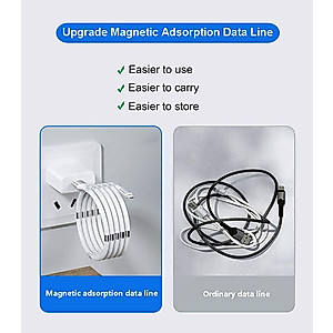 JJKKZVZ 2Pack Upgraded Micro USB 2.0 Magnetic Charging Cable, 3FT Android Charger Cable Data Transfer Cable for All Micro USB Devices
