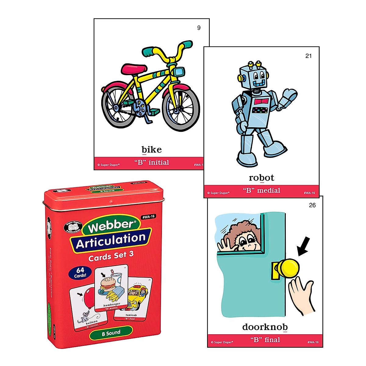 Super Duper Publications | Set of 7 Webber® Articulation Card Decks with Animal Artic Pairs (Bundle Set 3) | Educational Learning Resource for Children