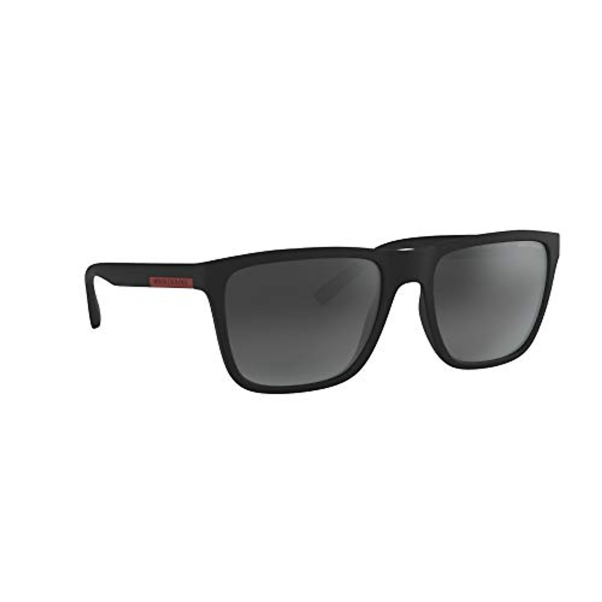A|X ARMANI EXCHANGE Men's AX4080S Square Sunglasses, Matte Black/Light Grey Mirrored/Black, 57 mm