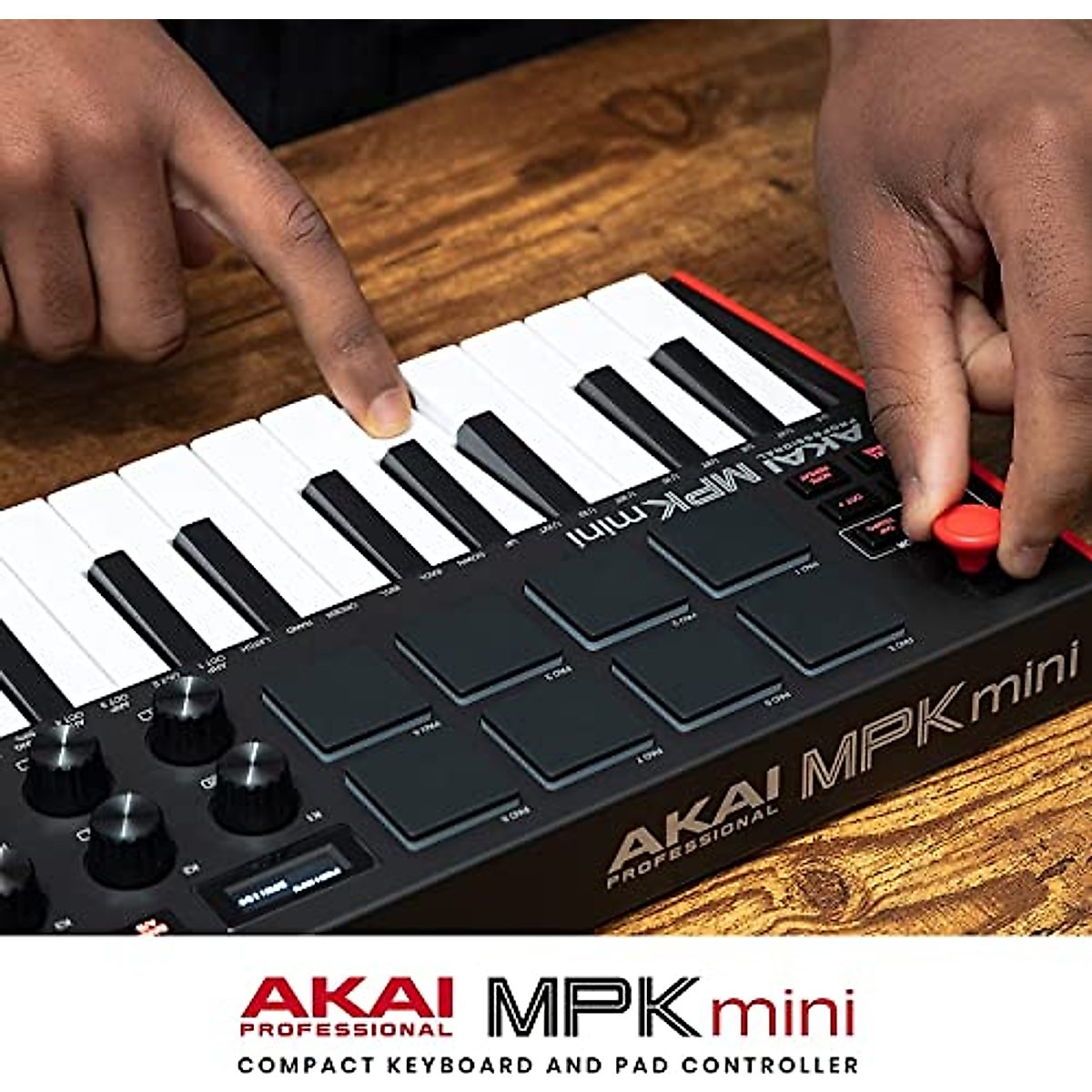 AKAI Professional MPK Mini MK3 - 25 Key USB MIDI Keyboard Controller With 8 Backlit Drum Pads, 8 Knobs and Music Production Software Included