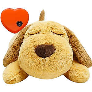 HonourHope Dog Heartbeat Toy for Anxiety Relief, Dog Soft Plush Toy Pet Calming Puppy Behavioral Training Aid Toy Pet Companion Pillow for Puppy Dog Cat Kitty Pets - Dog