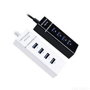CUJUX USB3.0 Extender Multi-Port USB 1 to 4 Cable Adapter Laptop Hub Docking Station 4-Port Hub with 5Gbps Data Transmission Speed (Color : White)