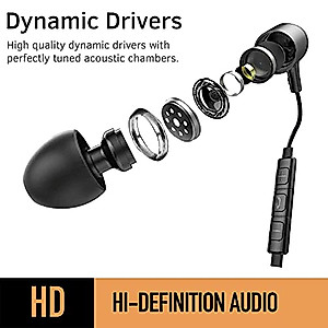 GOODBONG Bass Stereo Sound Wired Lightning Headphones Compatible with iPhone15 14 13 12 /iPad/iPod,MFi Certified Earbuds in-Ear Earphones with Microphone and Volume Control(Black)