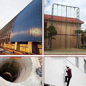 Emergency Fire Escape Rope Ladder 10-98ft with Safety Cord, Rescue Ladder, Antislip Climbing Escape Ladder for Quick Use in The Fire,98FT/30M