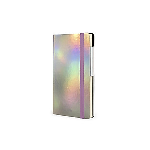 Legami - Small Weekly Planner, 12 Months, from January 2024 to December 2024, Elastic Closure, January 2025 Monthly Planner, Final Pocket, Address Book, 9.5 x 13.5 cm, Holo Fairy Colour