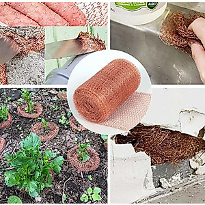 Generic Garden Copper Tape Against Snails & Slug, Copper Net Tape for Garden to Snails, Slug, Snakes, Others, Snail Protection Copper Mesh Copper Wire Tape Against Snails (236 * 5 in)