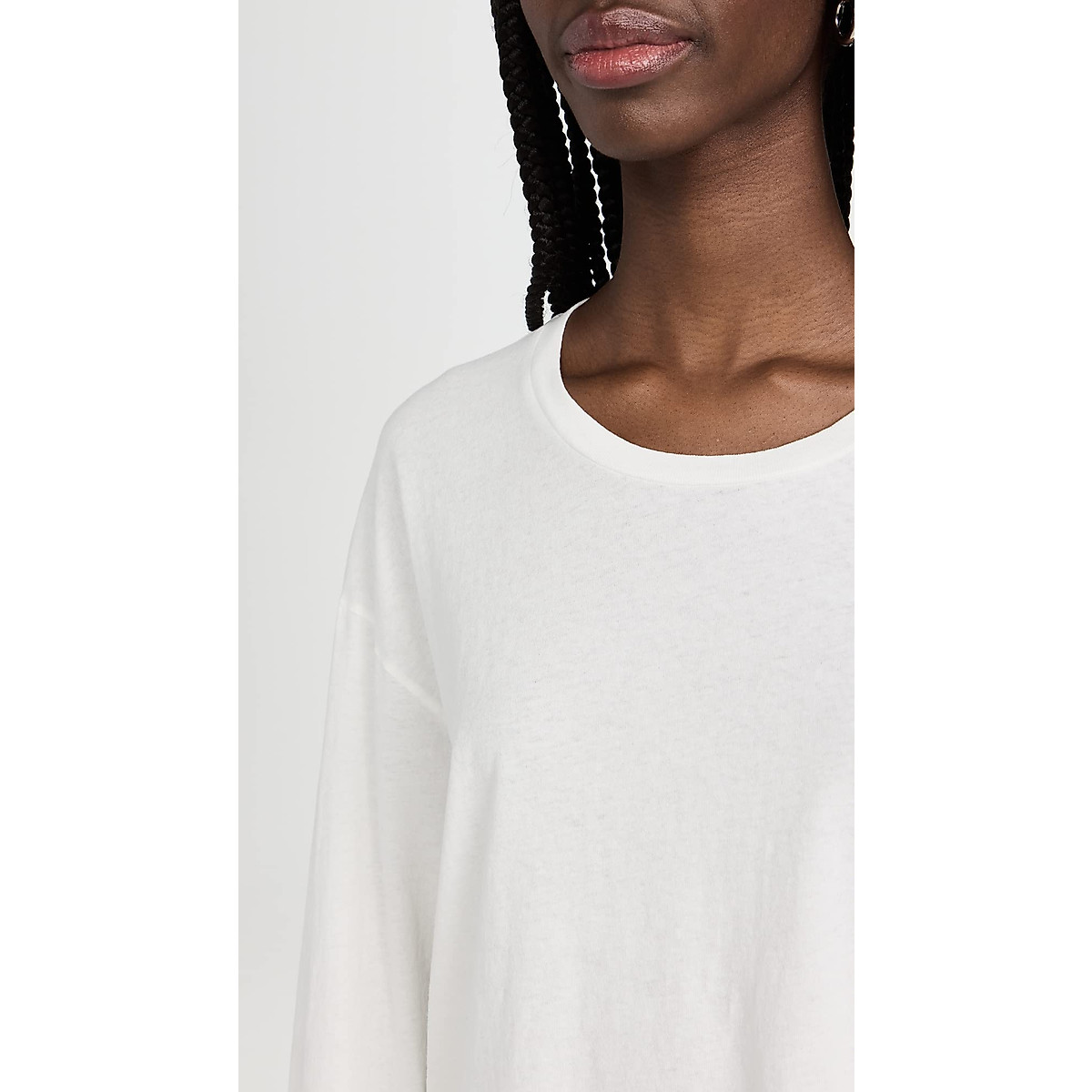 SLVRLAKE Women's Long Sleeve Skate Tee, Natural White, XS