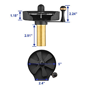 Kablle Hot and Cold Glass Rinser for Kitchen Sink, High Water Pressure Cup Washer, Temperature Adjustable bottle washer, Kitchen Sink Accessories, Matte Black, B1006
