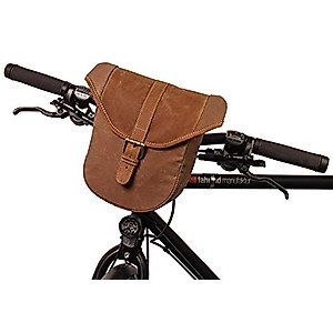 Gusti bag Leather-Félicia B. adapter Handlebar bag shoulder bag satchel cross body bag bike bag incl. KLICKfix plate leather bag brown leather