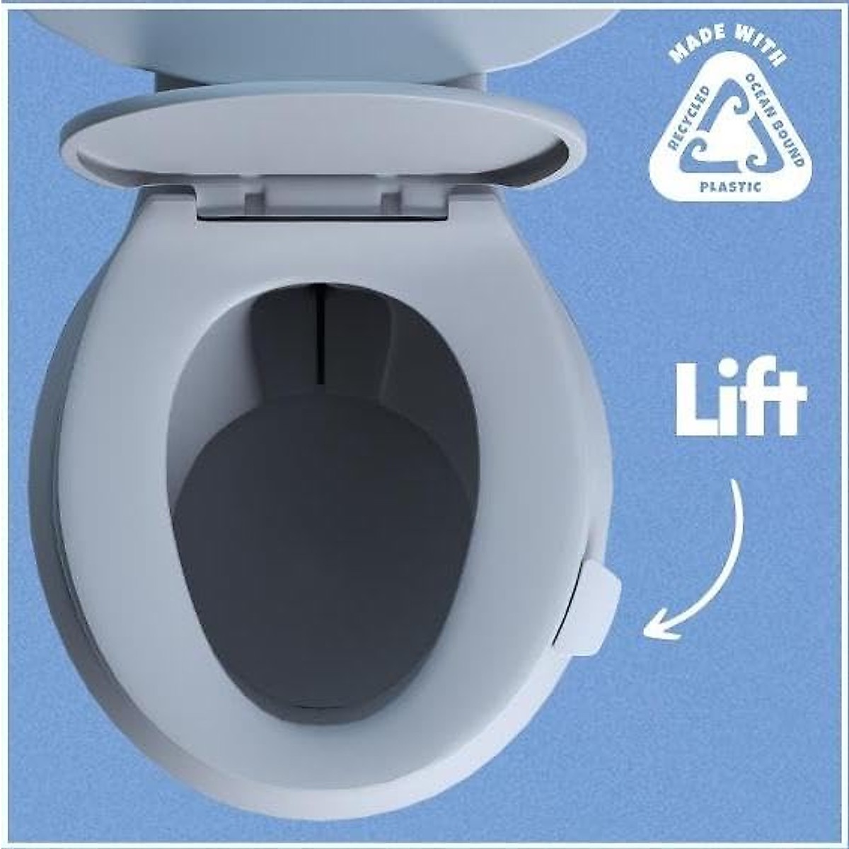 Lifty Loo Toilet Seat Handle - Lift More, Less Mess -Easy Application 2 Pack