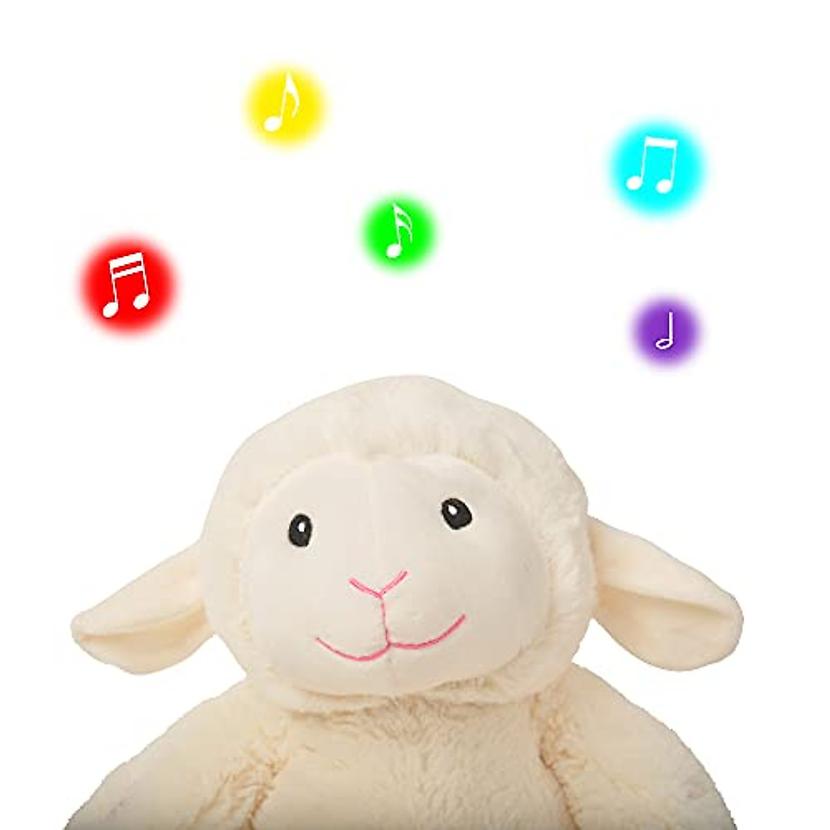 Linzy Toys, 12" Soft Dreams Super Soft Plush Lamb Night Light with Lullabies and soothe The Baby, Huggable Stuffed Animal, Nursery Decor,