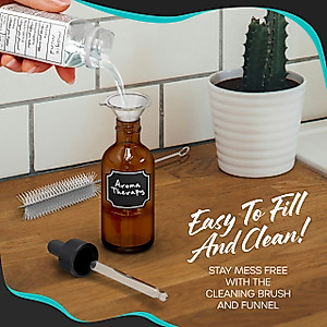 Nevlers 24PK 2 Oz Amber Glass Dropper Bottle |Leakproof Bottle with Dropper Set| Amber Glass Dropper Bottles Useable as Oil Dropper Tincture Bottles, Medicine Droppers, Travel Dropper Bottle & More