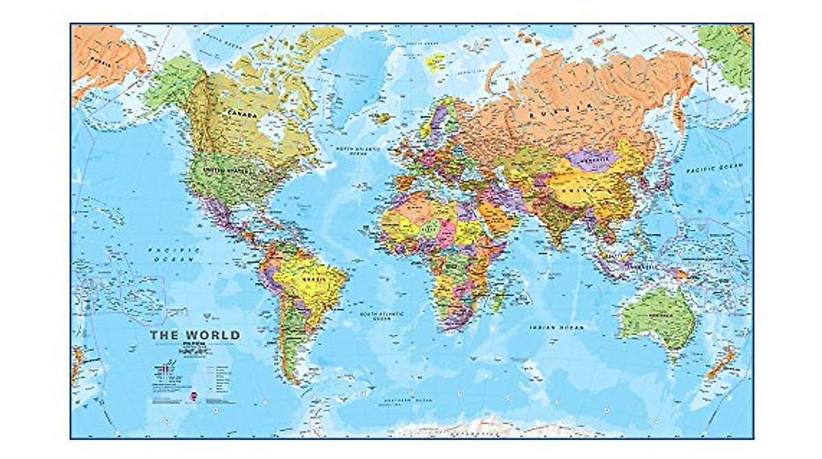 Giant World Map by Maps International - 46 x 80