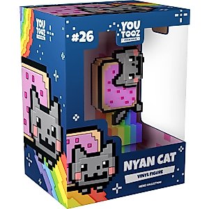 Youtooz Nyan Cat Vinyl Figure, 4.5" Meme Nyan Cat Figure, Flying Poptart Cat Figure, Nyan Cat Toy Meme Collection Based on Famous Internet Meme