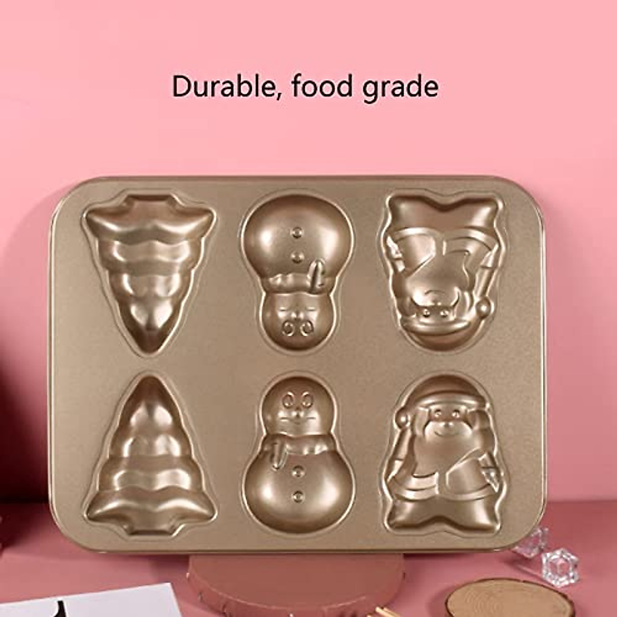 Carbon Steel Christmas Series Bakeware Professional Non-Stick Baking Pan Bread Moulds Cake Pan For Kitchen DIY Baking Cupcake Molds Free