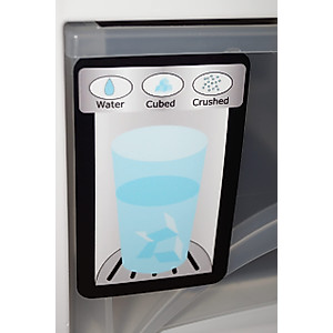 Play Kitchen Refrigerator Vinyl Decal, Fridge Door Ice and Water Dispenser PVC Sticker, Matte Finish 5mil 4"x6.5" Cooking Toy Freezer