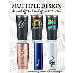 Onebttl Music Teacher Gifts Tumbler for Women Men Piano Band Teacher, 20oz Stainless Steel Mug with Lid and Straw for Teacher Appreciation Day, Christmas, Retirement - Way Cooler