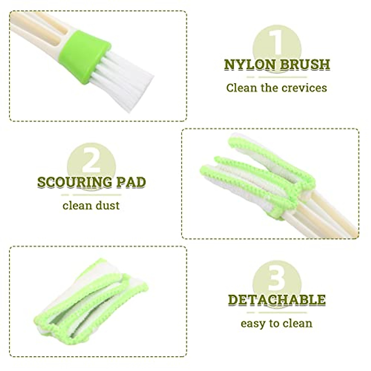 DEFUTAY Window Blind Cleaner Duster Brush,Household Car Groove Gap Cleaning Tool for Window, Blind,Fan, Air Conditioner, Air Cleaner (Dust Brush)