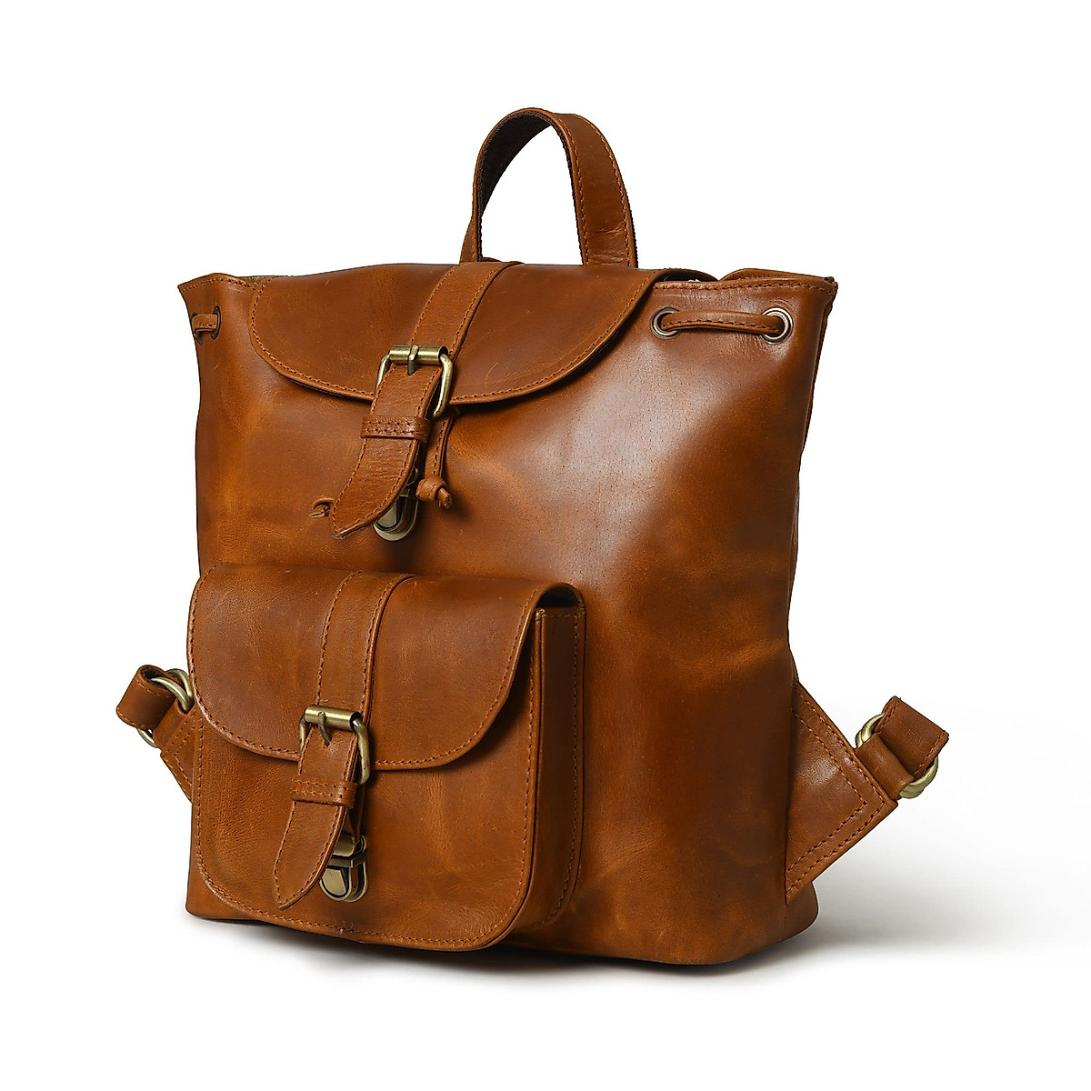 ADYAN Leather Backpack Bag for Men and Women Multi-functional Elegant Daypack Soft Leather Travel Shoulder Bag Office, Shopping, Trip