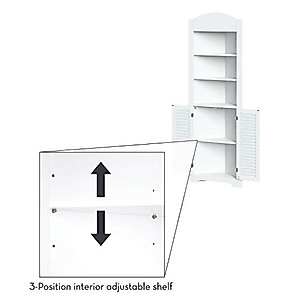 RiverRidge Ellsworth Collection Tall Corner Cabinet, White