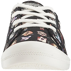 Skechers BOBS Women's Beach Bingo-Dapper Party Sneaker, Black, 7.5 M US