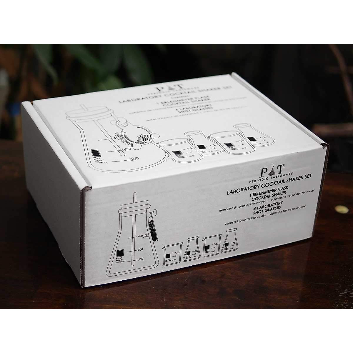 Periodic Tableware Laboratory Flask Cocktail Shaker Set