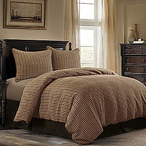 Paseo Road by HiEnd Accents | Clifton 3 Piece Comforter Set with Pillow Shams, Brown Tweed Houndstooth, Super King Size, Plaid Rustic Cabin Lodge Luxury Bedding Set, 1 Comforter and 2 Pillowcases